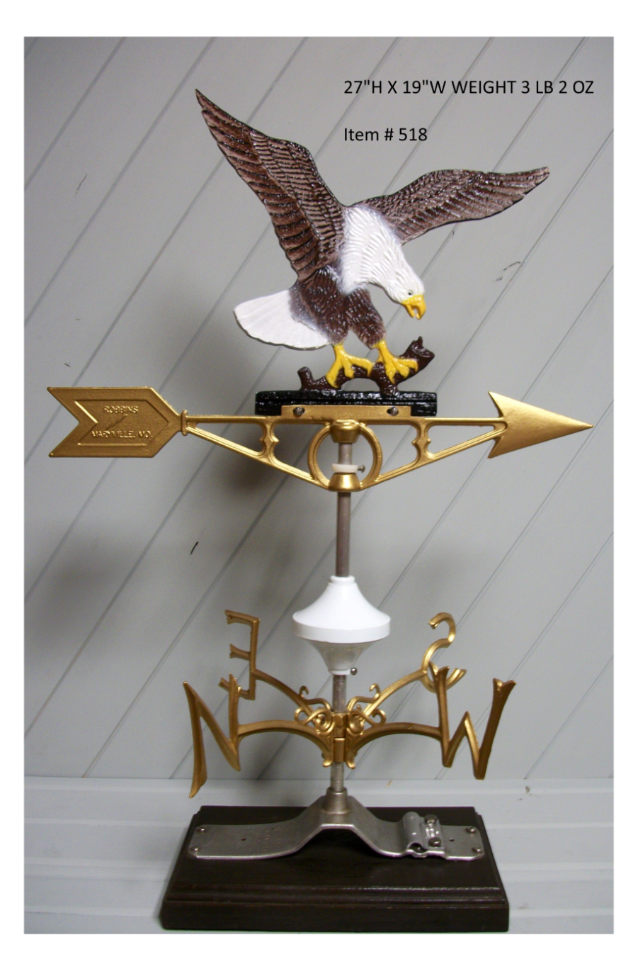 American Flag And Eagle Weathervanes